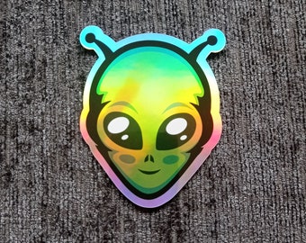 Holographic Alien Sticker Pack - Etsy