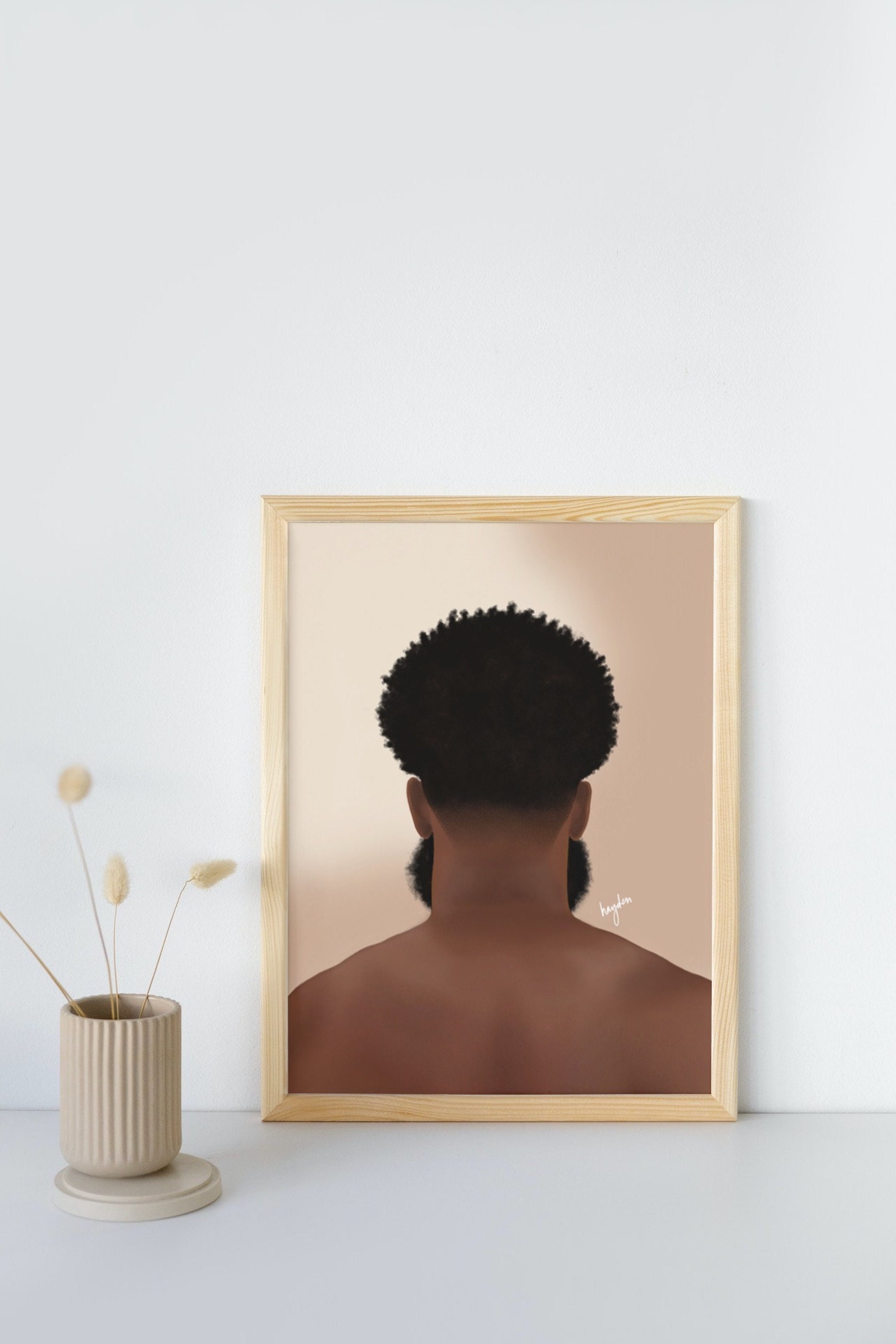 SEEN | Black Boy Art | Black Man Art | African Man Art | Flower Print ...