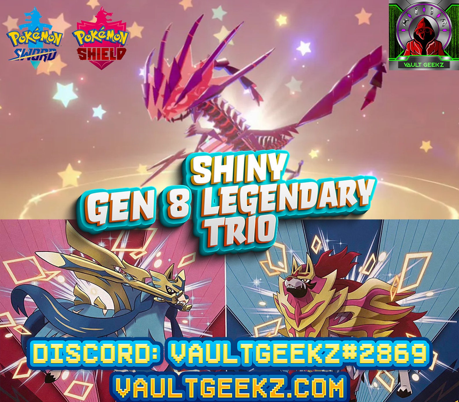 Shiny Gen 8 Legendarys = Zacian - Zamazenta - Eternatus = Pokemon Sword ...