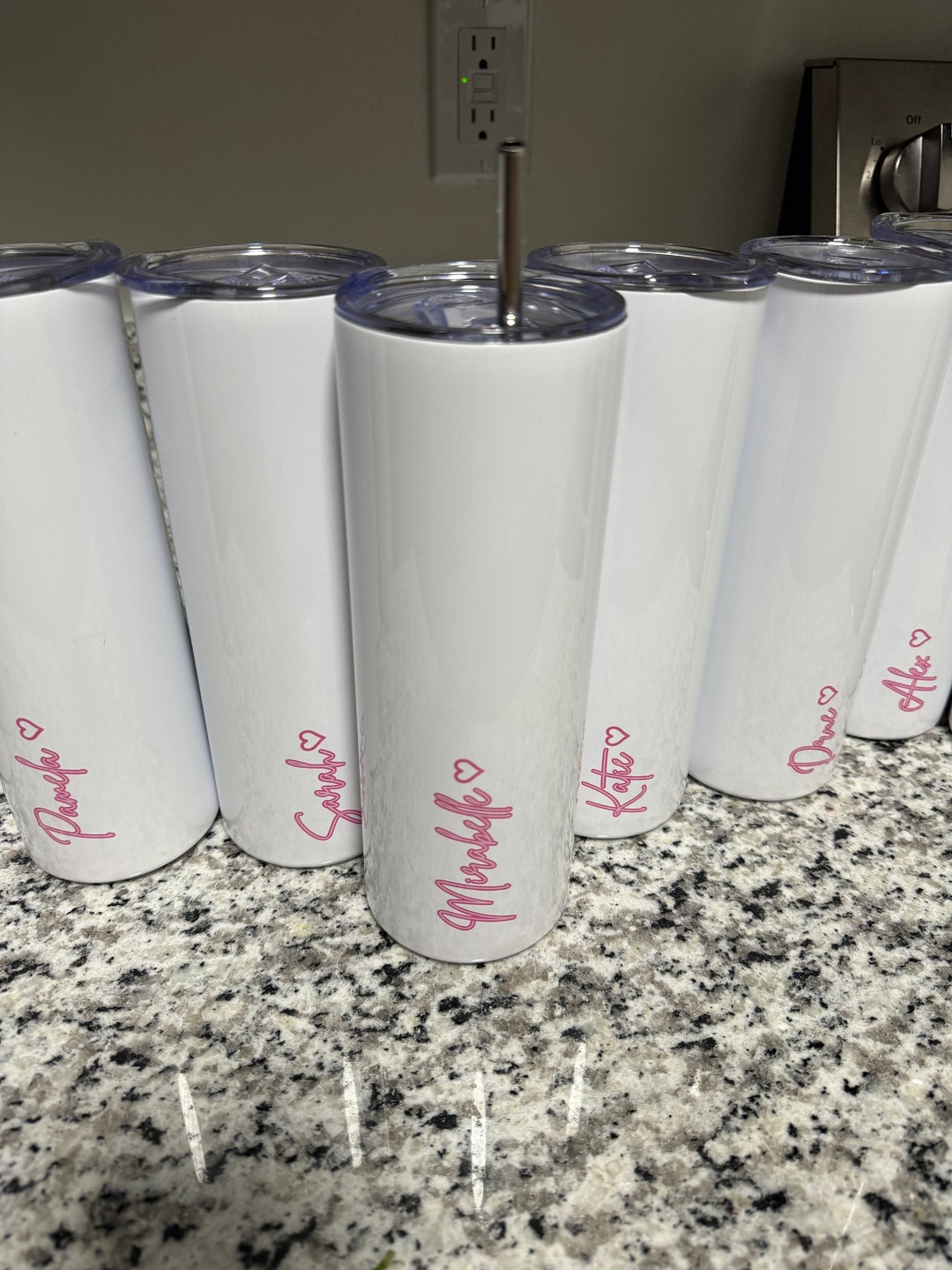 Custom Names Tumbler With Straw - Great Gifts for Bridal Party ...
