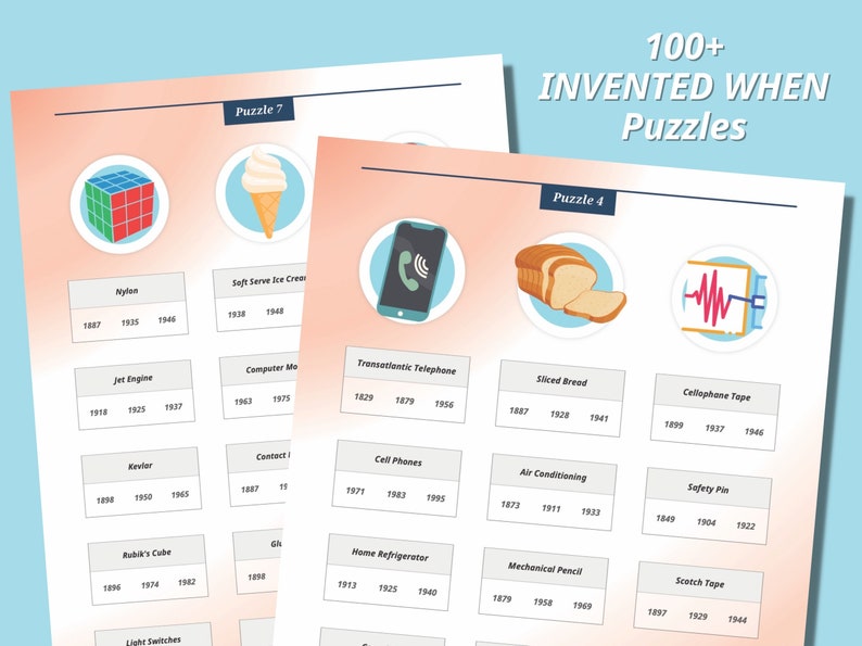 Invention Trivia Game for Senior Adults (digital Download) - Etsy