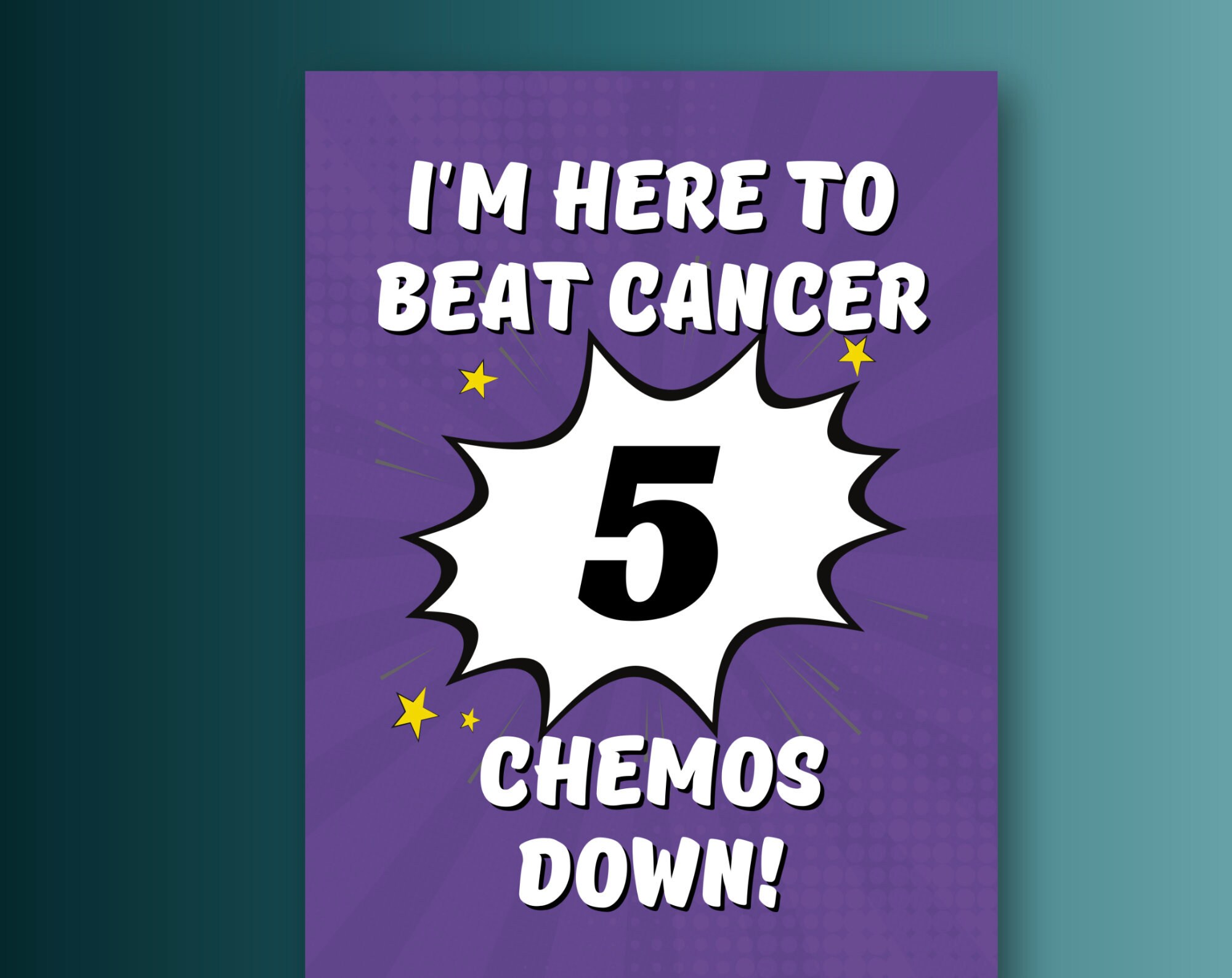 Chemo and Radiation Countdown Cards / Cancer Treatment Card Bundle ...