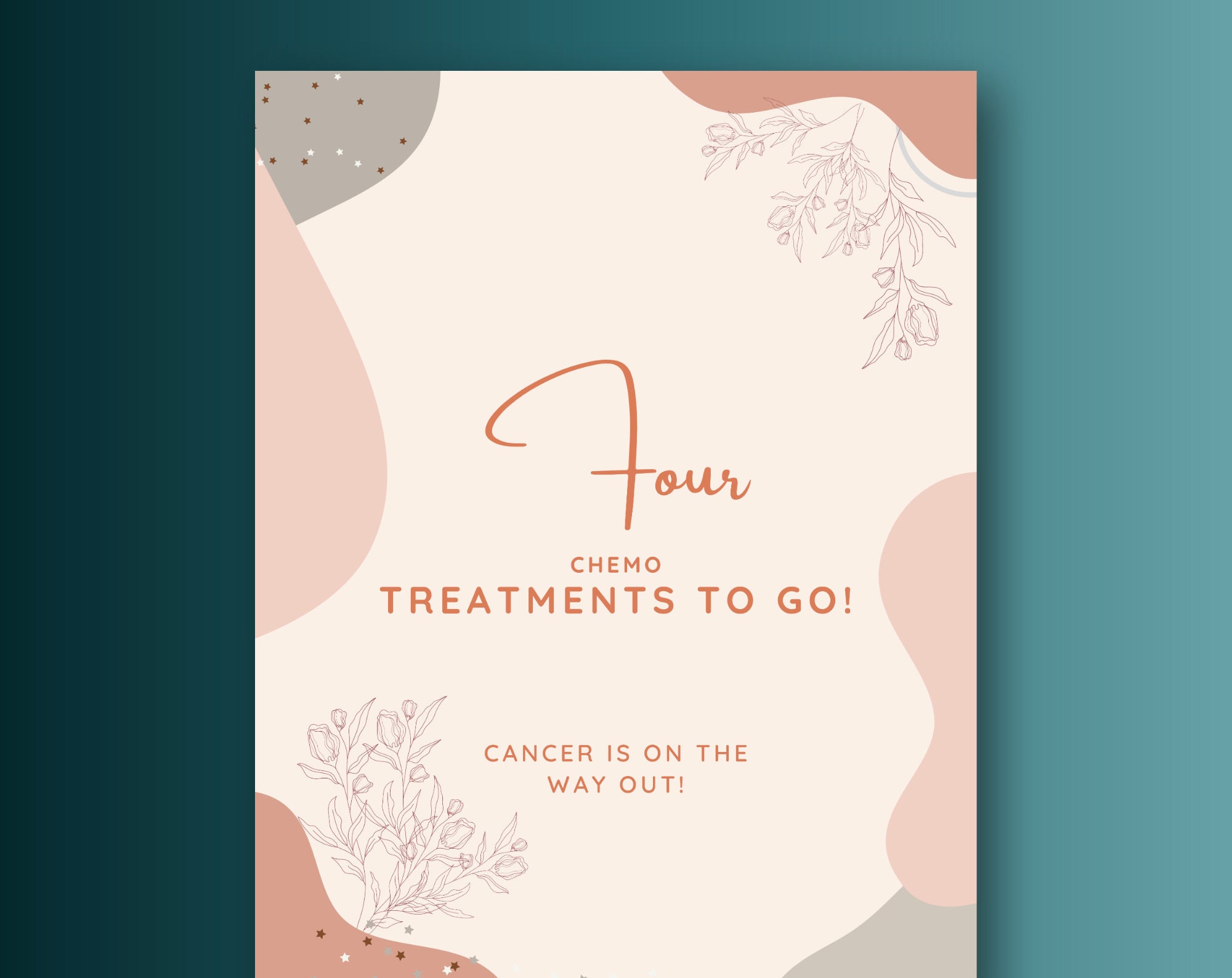Chemo and Radiation Countdown Cards / Cancer Treatment Card Bundle ...