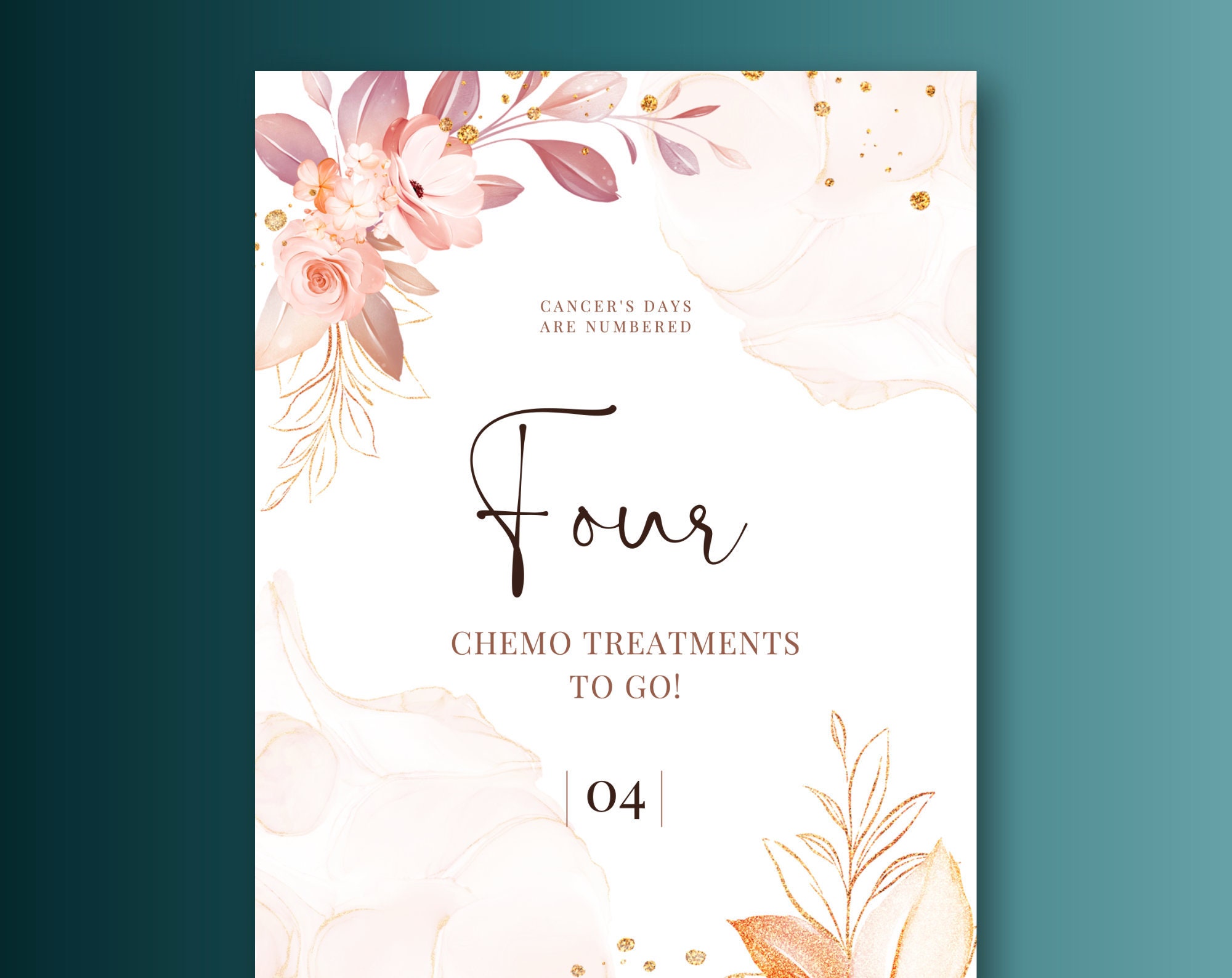 Chemo and Radiation Countdown Cards / Cancer Treatment Card Bundle ...