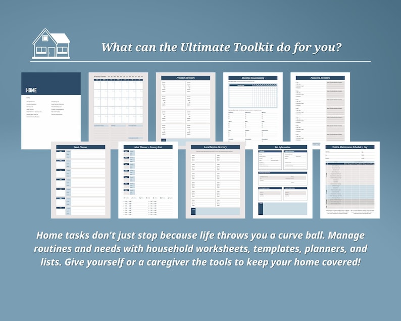 Caregiver Binder: Medical and Home Organizer (digital Download ...
