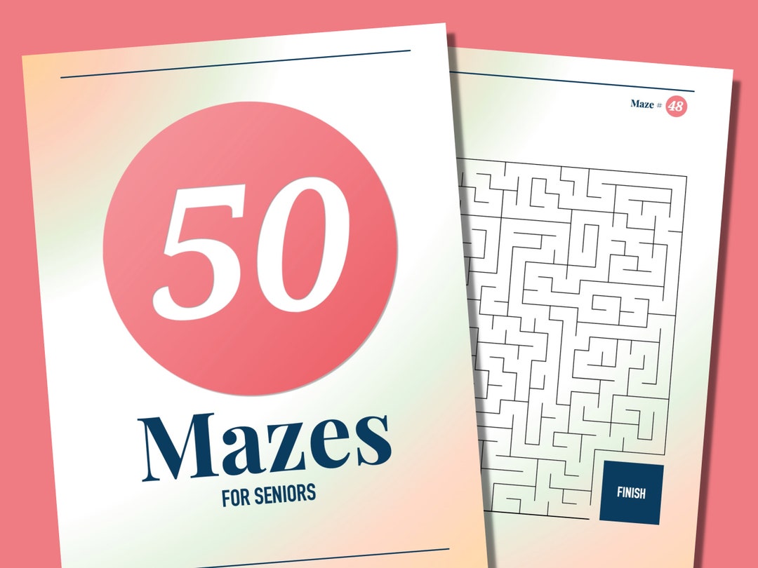 50 Fun and Engaging Mazes for Seniors / Senior Adult - Etsy Australia