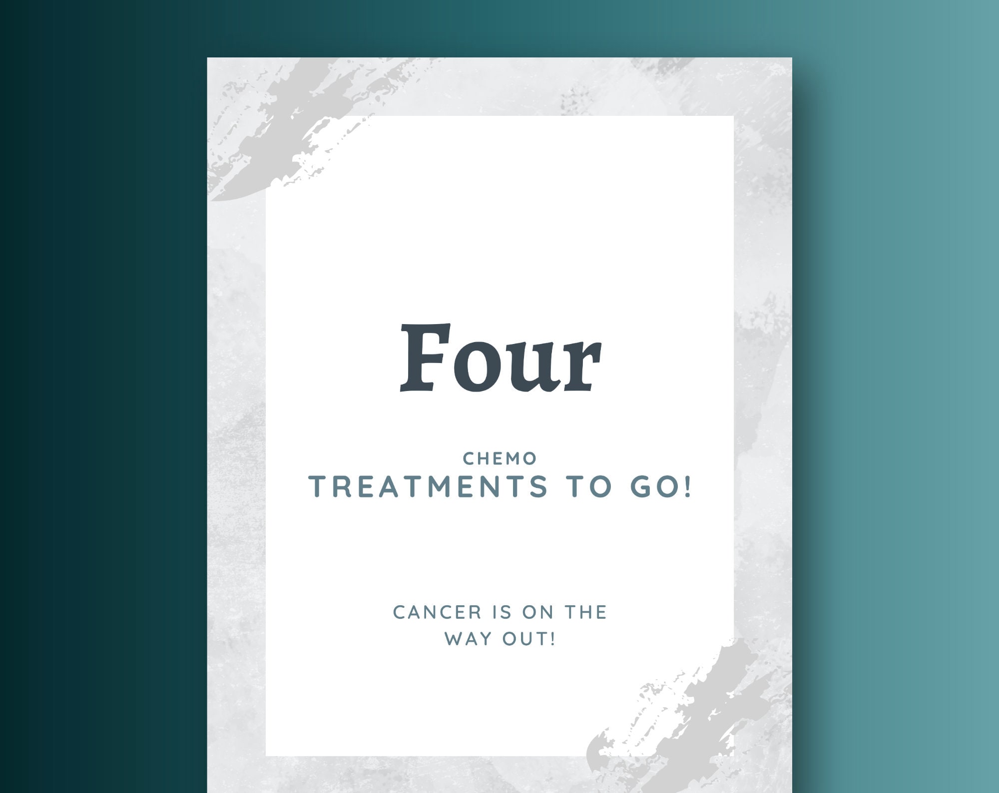 Chemo and Radiation Countdown Cards / Cancer Treatment Card Bundle ...