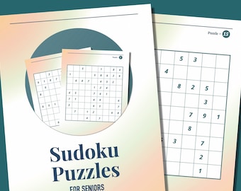50 Large Font Sudoku Puzzles for Seniors / Senior Citizen Activities ...