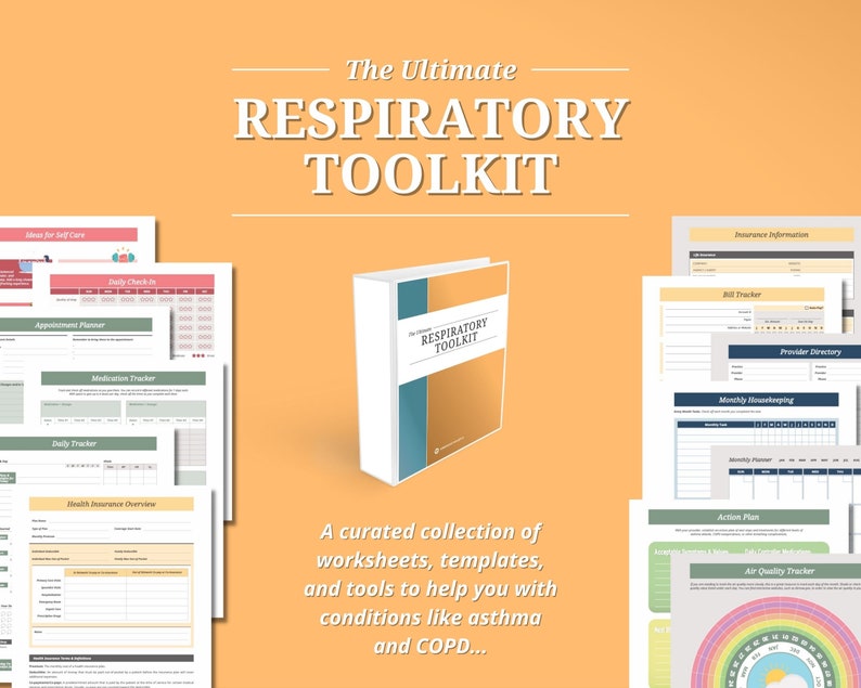 COPD Treatment Organizer / Asthma Tracker / Medical Binder and Log for ...