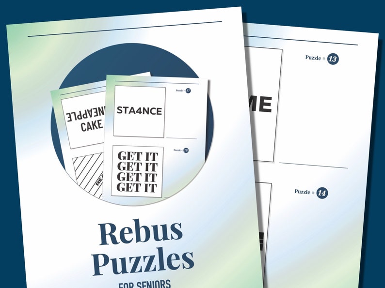Rebus Puzzles for Seniors: 50 Brain Teasers (digital Download) - Etsy ...