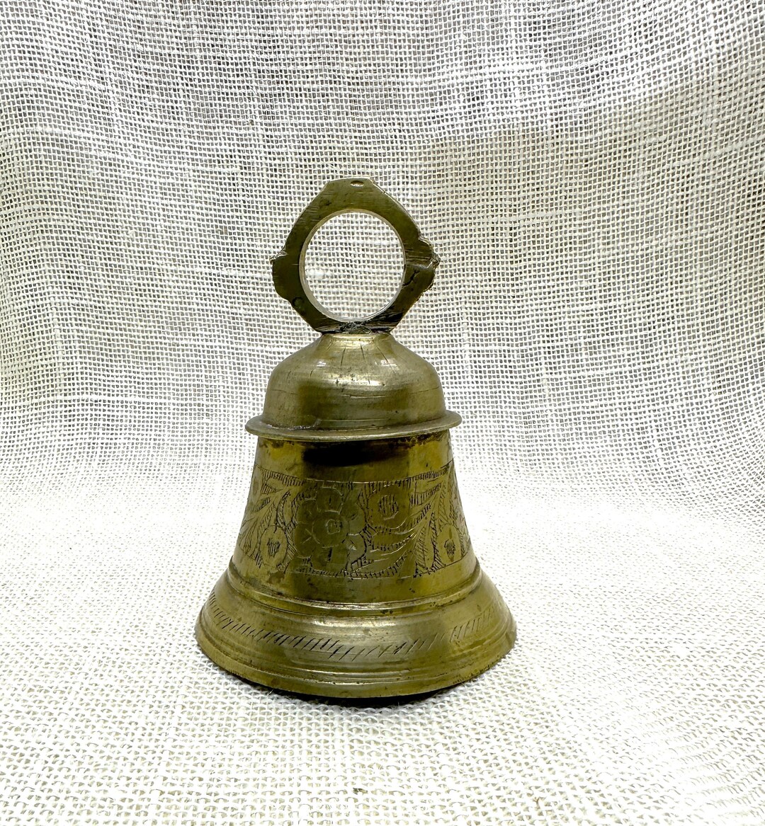 Vintage Solid Brass Dinner Bell - Etsy