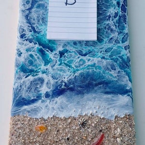 Notepad Clipboard, Epoxy Ocean Waves. Wall Hang or Magnets Option - Etsy