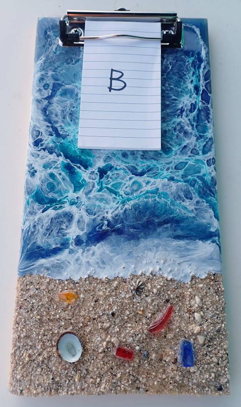 Notepad Clipboard, Epoxy Ocean Waves. Wall Hang or Magnets Option - Etsy