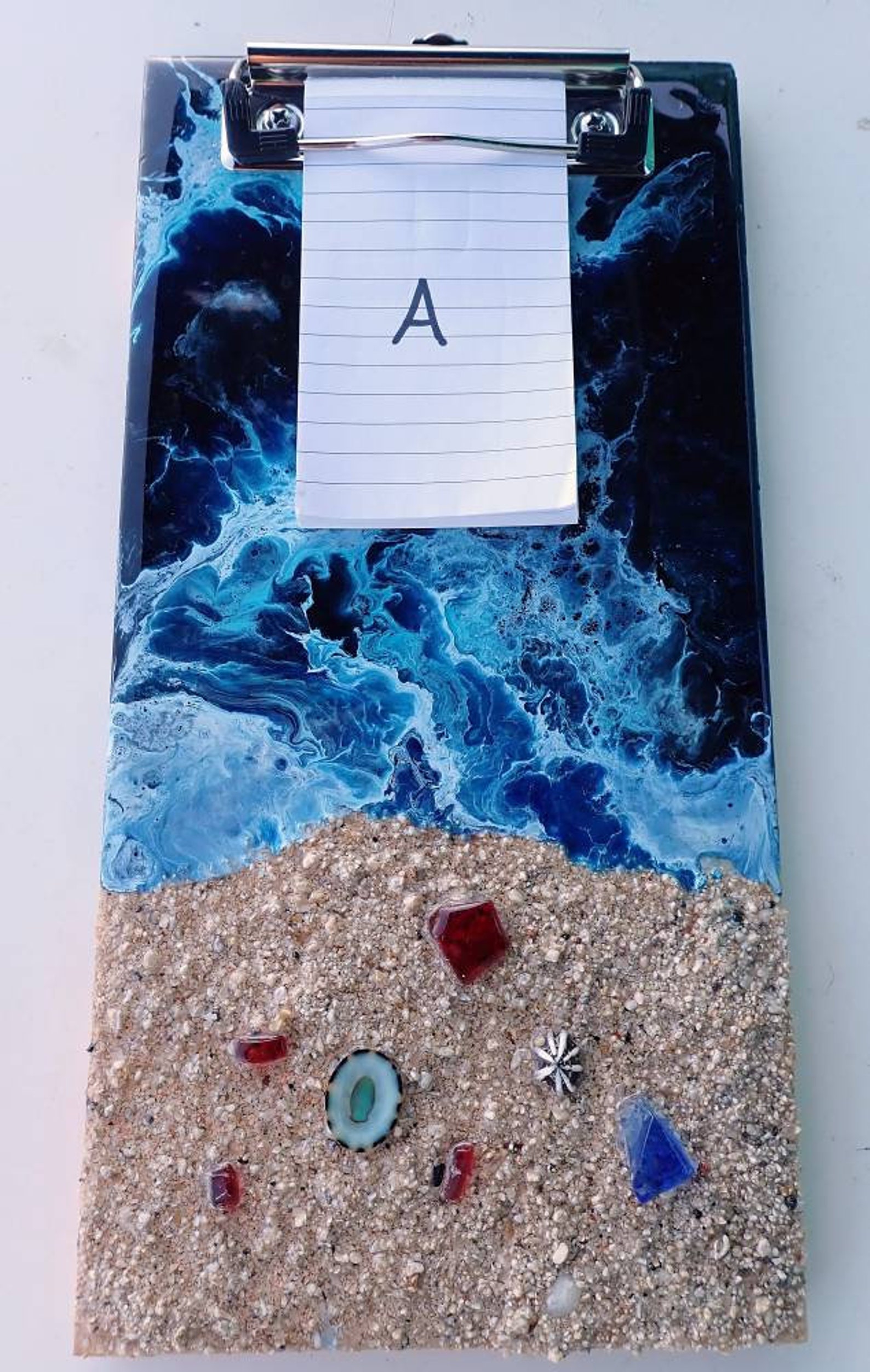 Notepad Clipboard, Epoxy Ocean Waves. Wall Hang or Magnets Option - Etsy