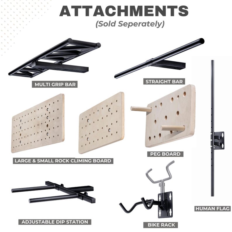Ninja Bar X Pull up Bar & Dip Station With Interchangeable Attachments ...