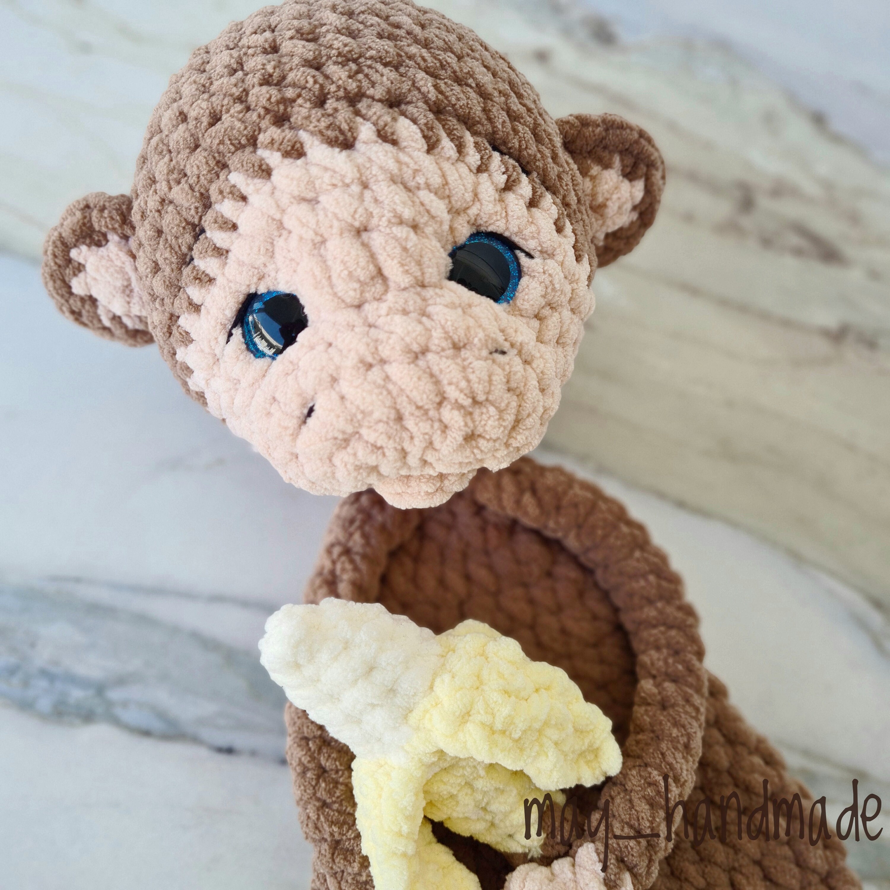 MONKEY SNUGGLER, Jungle Nursery Decor, Monkey Lovey, Plush Lovey Animal ...