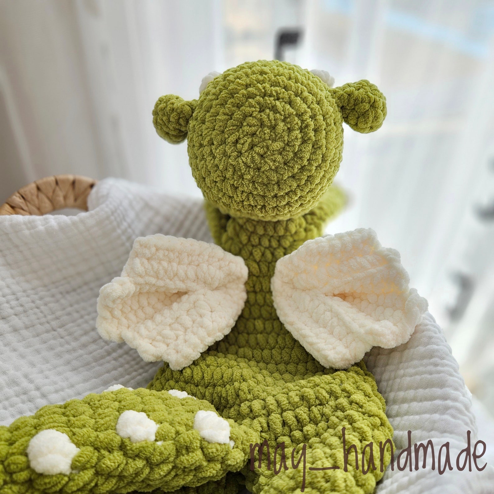 DRAGON Lovey Blanket, Dragon Snuggler, Nursery Decor, Baby Shower Gift ...