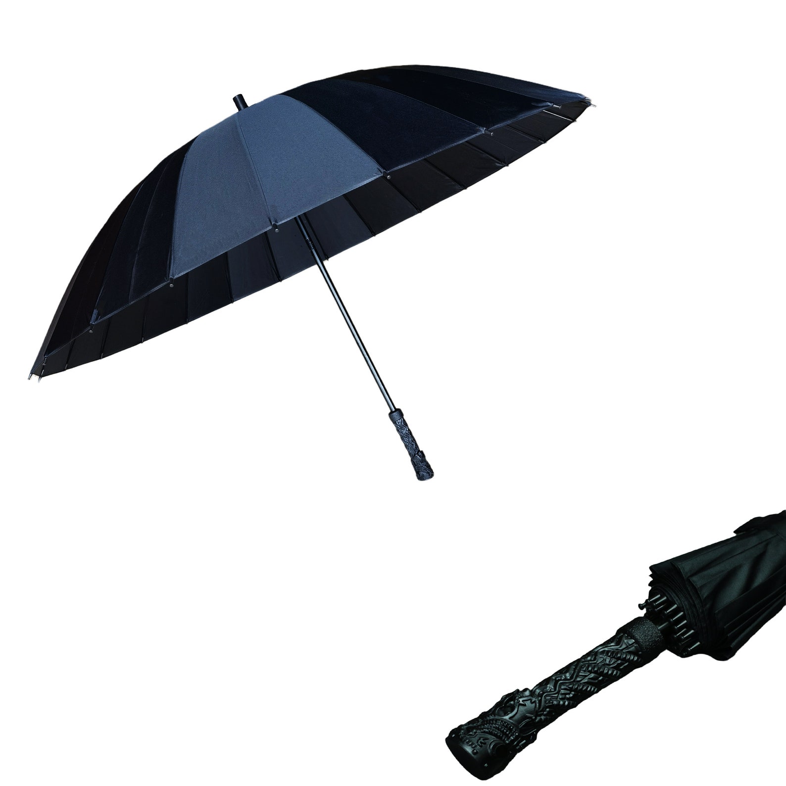 Mayan Sacrificial Umbrella Handle Black Umbrella, Custom Skull DIY ...