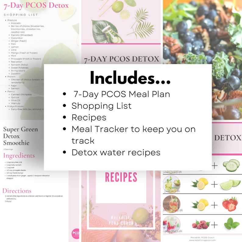7-day PCOS Detox Weight Loss, TTC, Meal Plan - Etsy