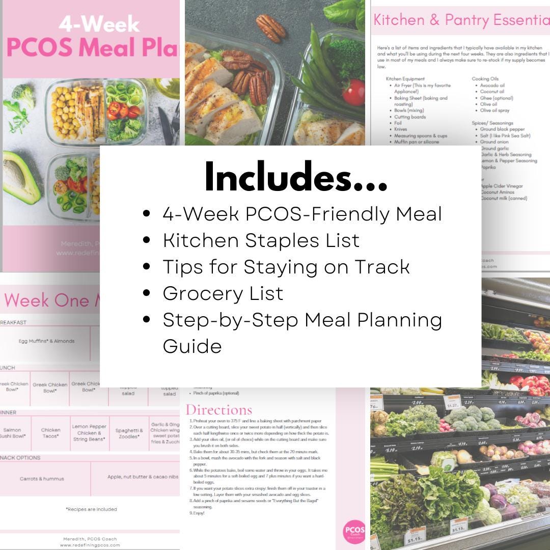 4-week PCOS Meal Plan | Balanced Nutrition to Support Hormones & Health ...