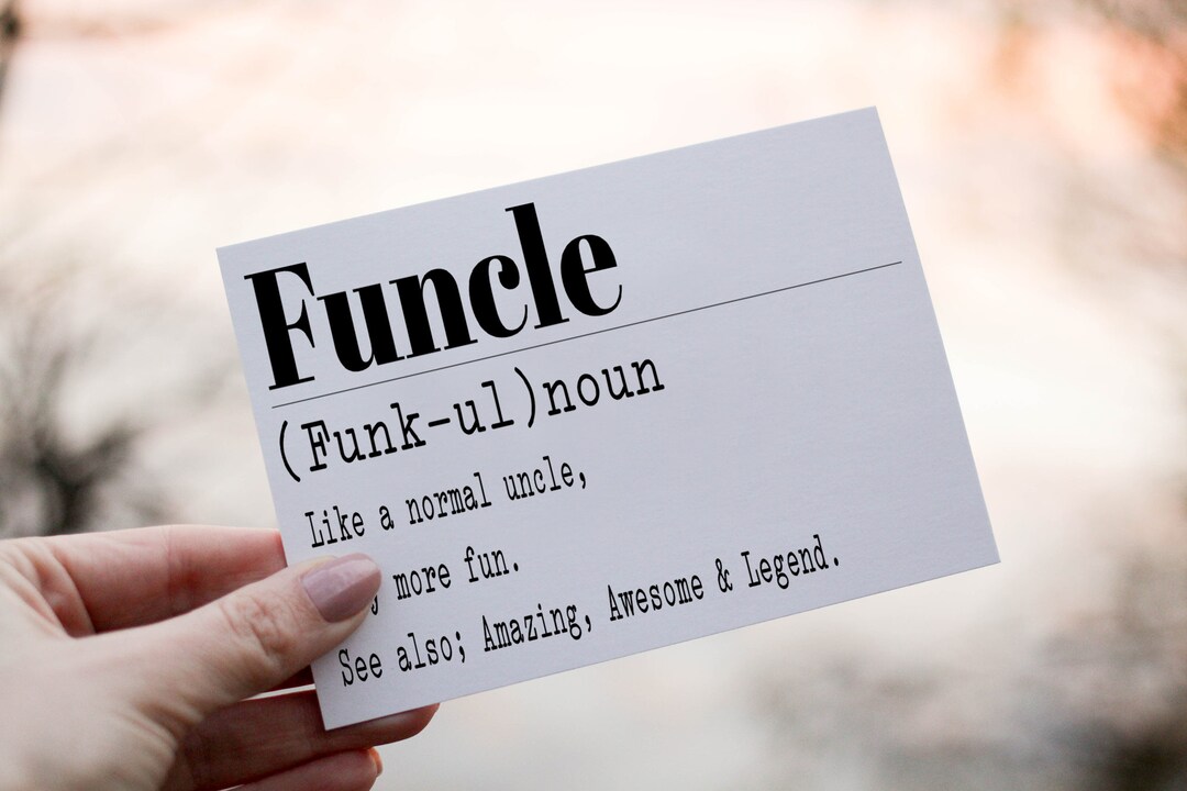 Funcle Birthday Card, Special Uncle Birthday Card, Card for Fun Uncle ...
