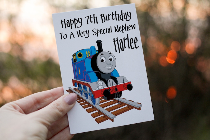 Thomas the Tank Engine Nephew Birthday Card, Card for Nephew, Train ...