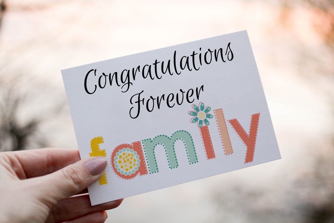 Congratulations Forever Family Card, Adoption Day Card, Congratulations ...