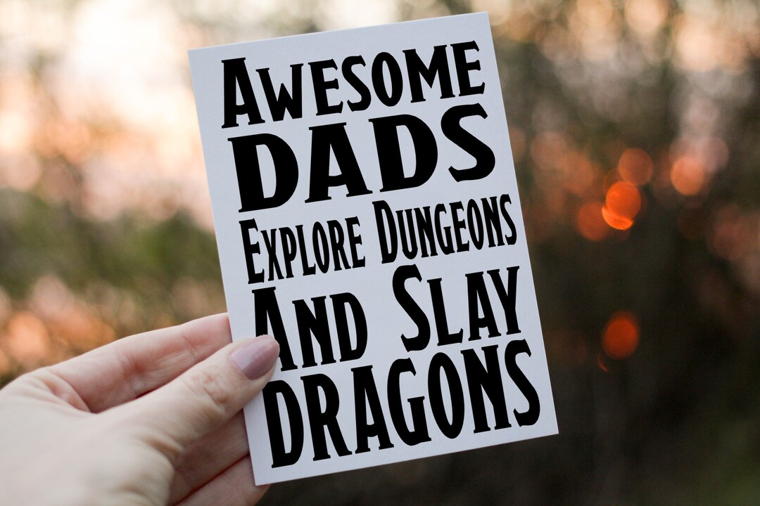 Personalized Dungeons and Dragons Dad Birthday Card - Etsy