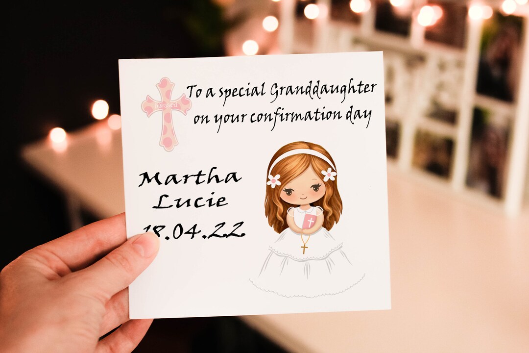 Confirmation Day Card, Niece Confirmation Card, Granddaughter ...