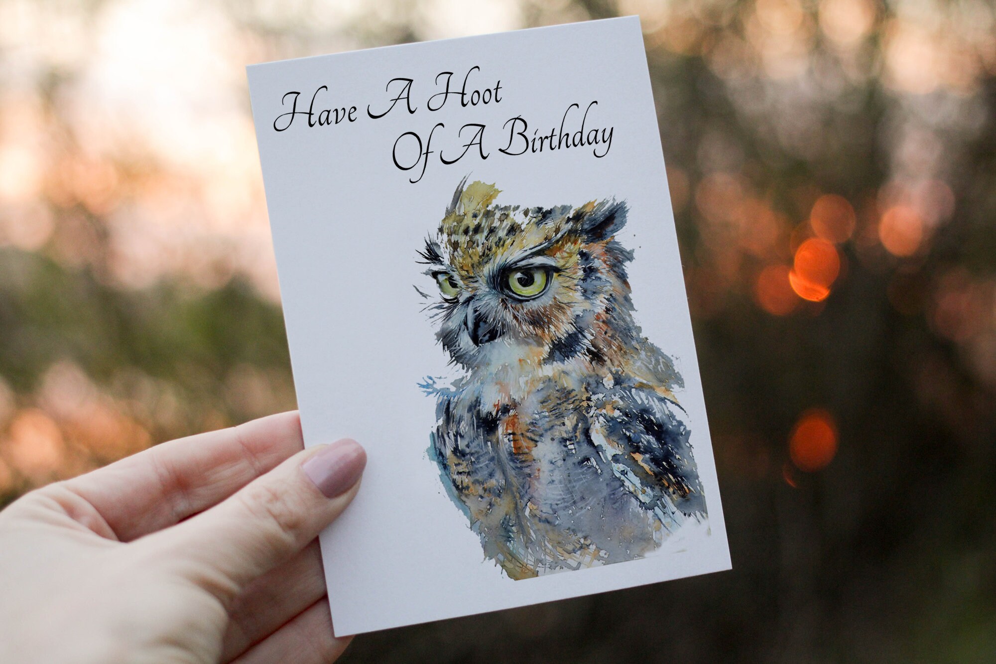 Owl Birthday Card Friend Birthday Card Owl Card for - Etsy
