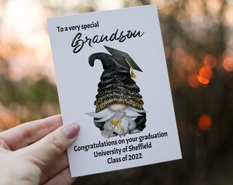 Personalised Son Graduation Card With Cap & Scroll Name and - Etsy