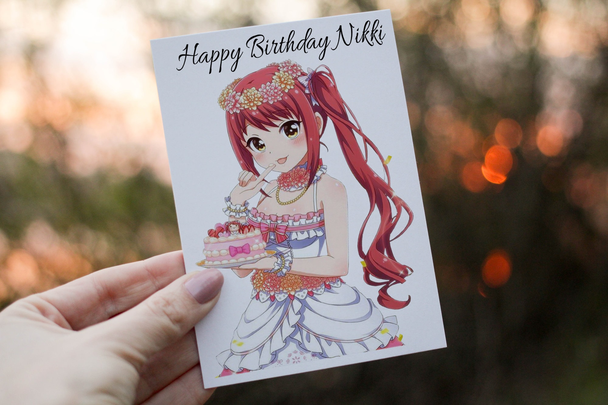 Anime Birthday Card, Personalized Card for Birthday, Anime Card ...