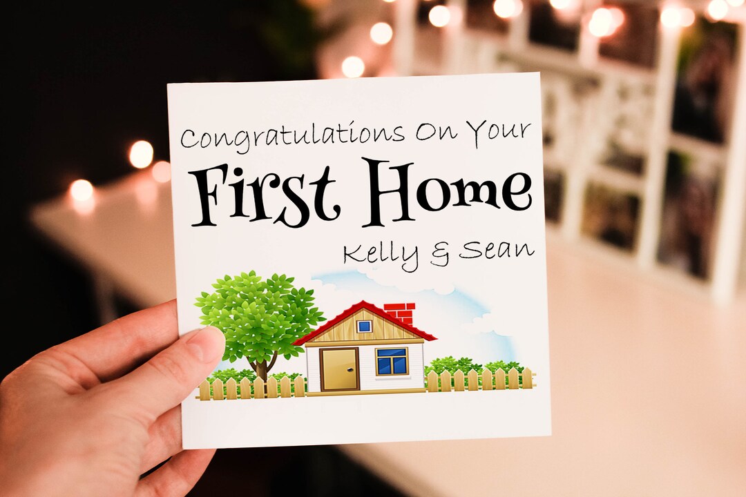 First Home Card, Personalised Card for New Home, Congratulations Card ...