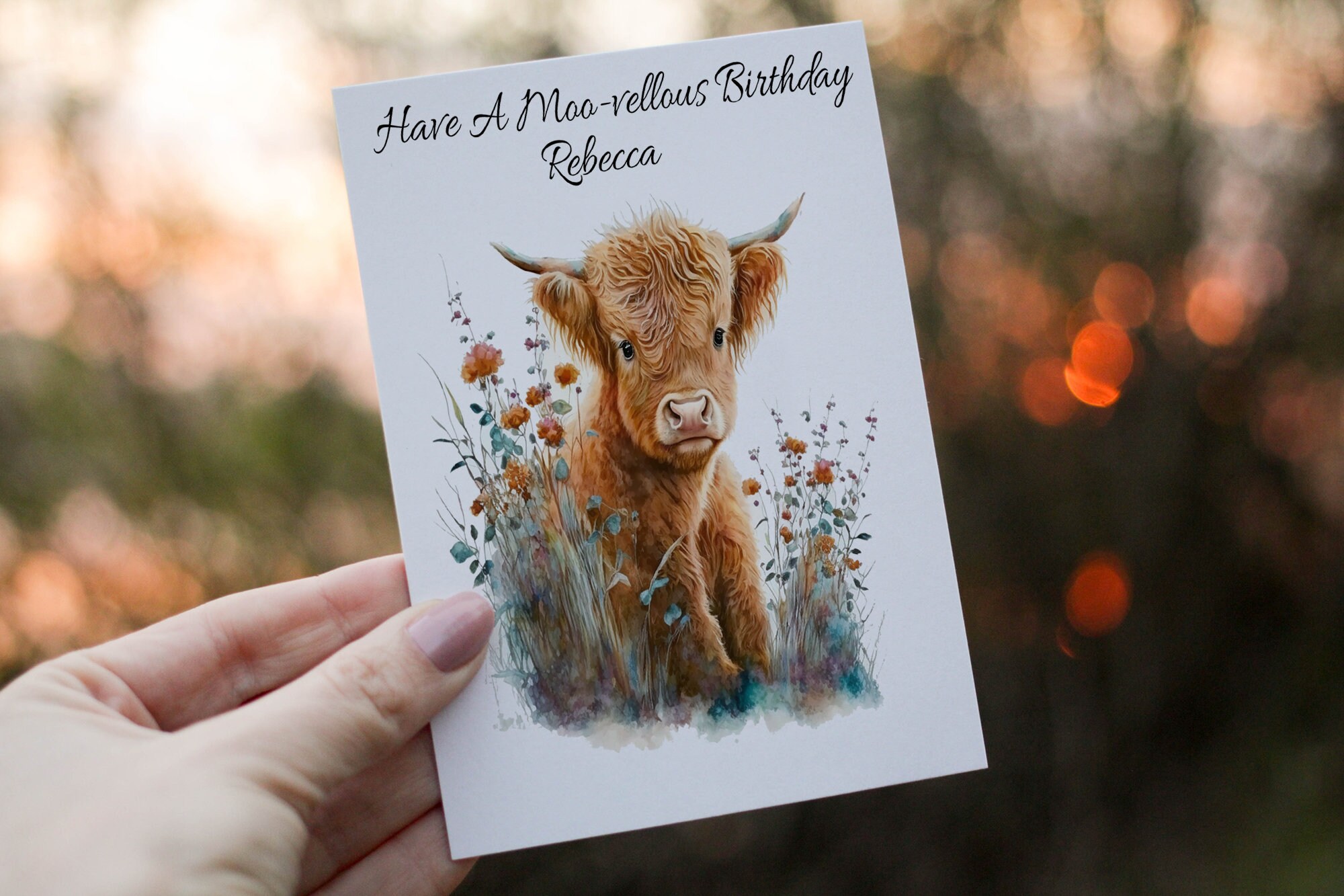 Highland Cow Birthday Card, Cow Birthday Card, Card for Birthday ...