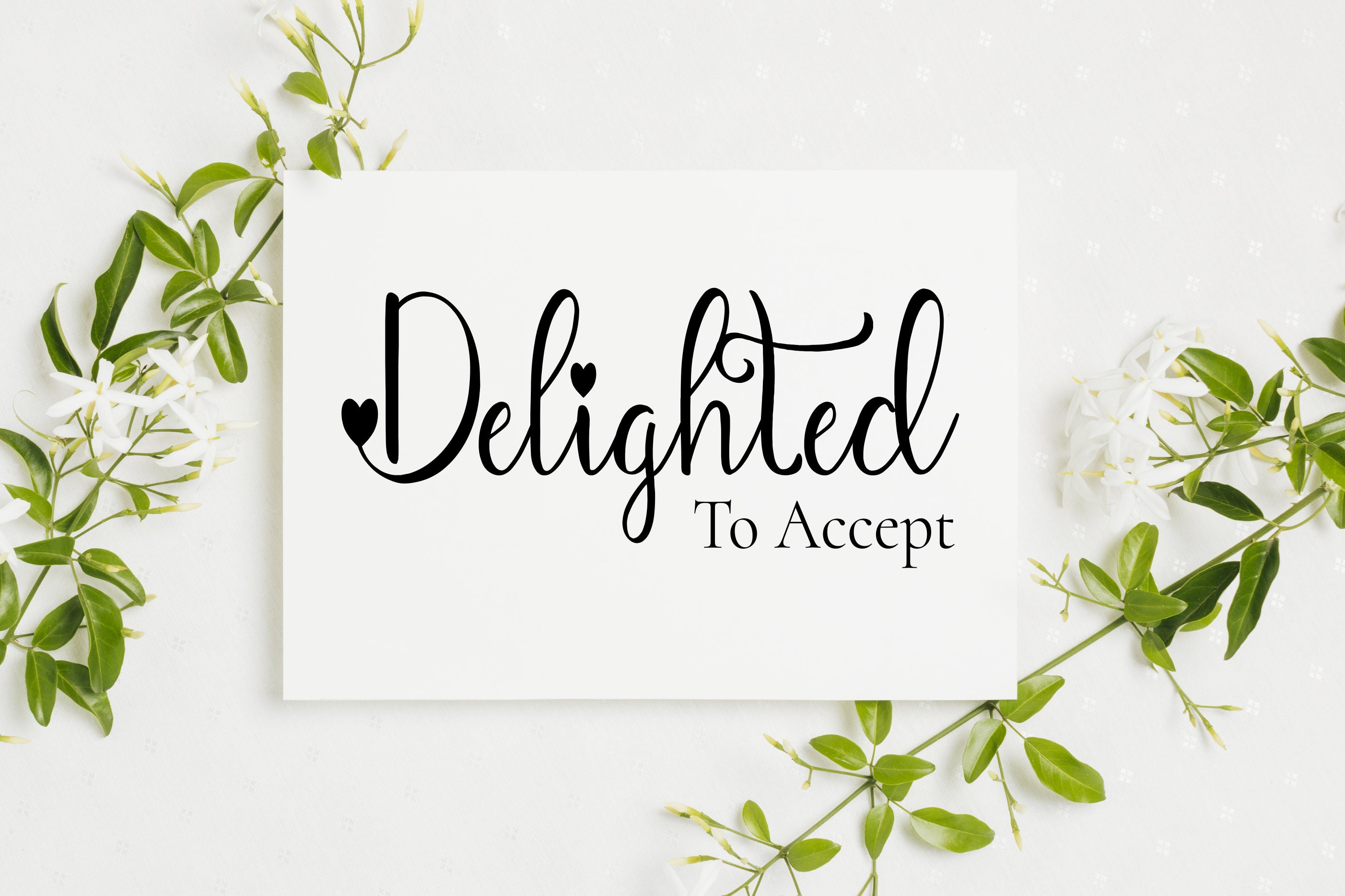 Wedding Acceptance Card, Personalised Wedding Stationery, Acceptance ...