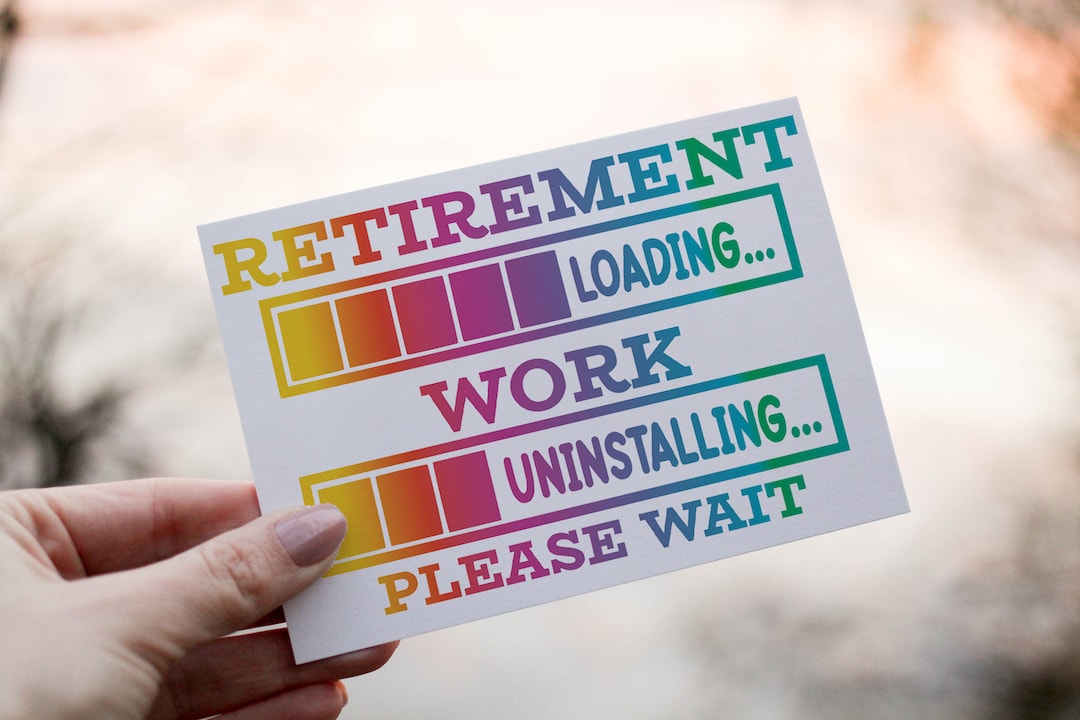 Retired Loading Card, Retirement Card, Personalised Card for Retirement ...