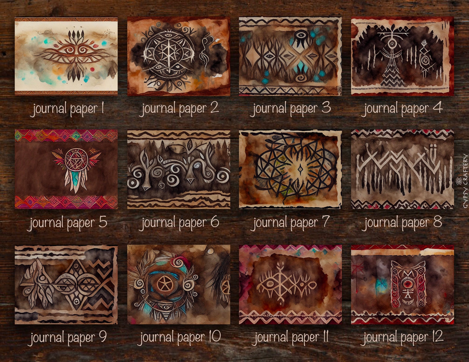 Native American Junk Journal Papers Printable Journal Pages - Etsy