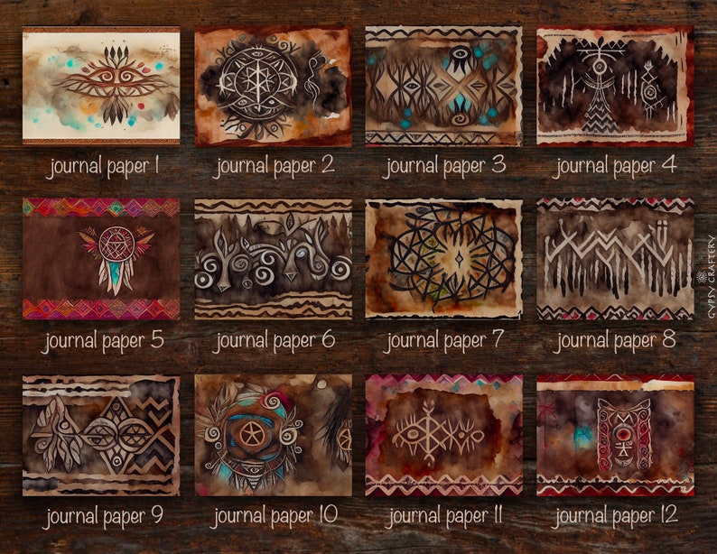 Native American Junk Journal Papers Printable Journal Pages - Etsy