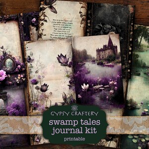 Swamp Tales Junk Journal Kit, Gothic Junk Journal, Printable Pages ...