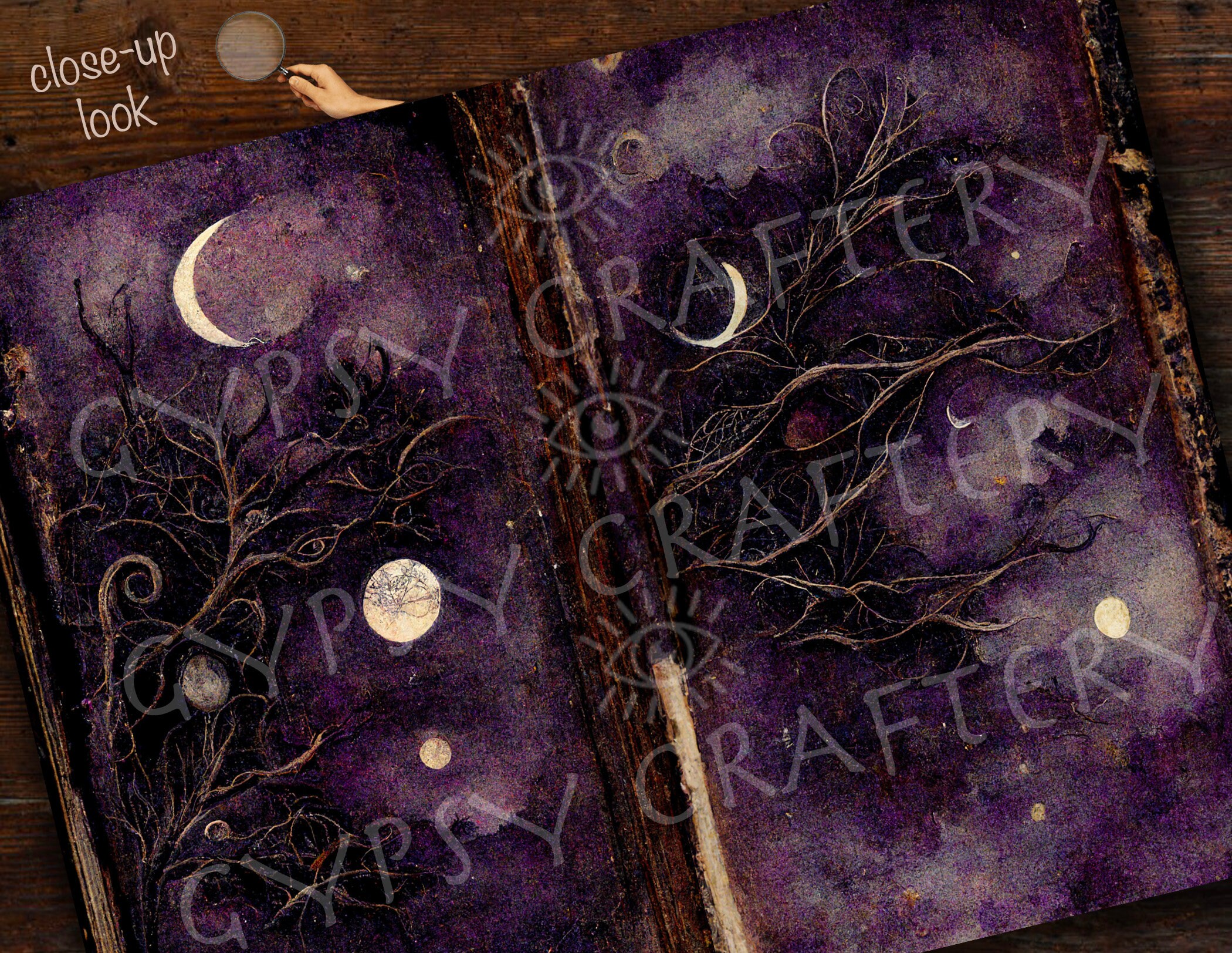Nocturnal Junk Journal Covers Digital Download Printable - Etsy