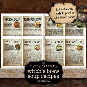 Witchs Brew Soup Recipes, Printable Bos Pages, Book of Shadows ...