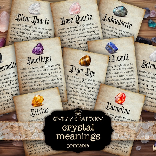 Printable Crystal Cards - Etsy