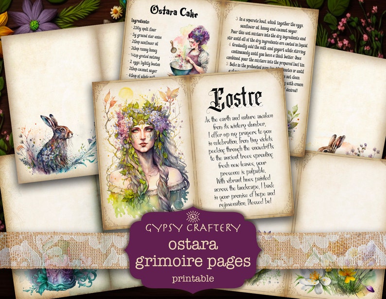 Ostara Grimoire Pages, Printable Book of Shadows (digital Download) - Etsy