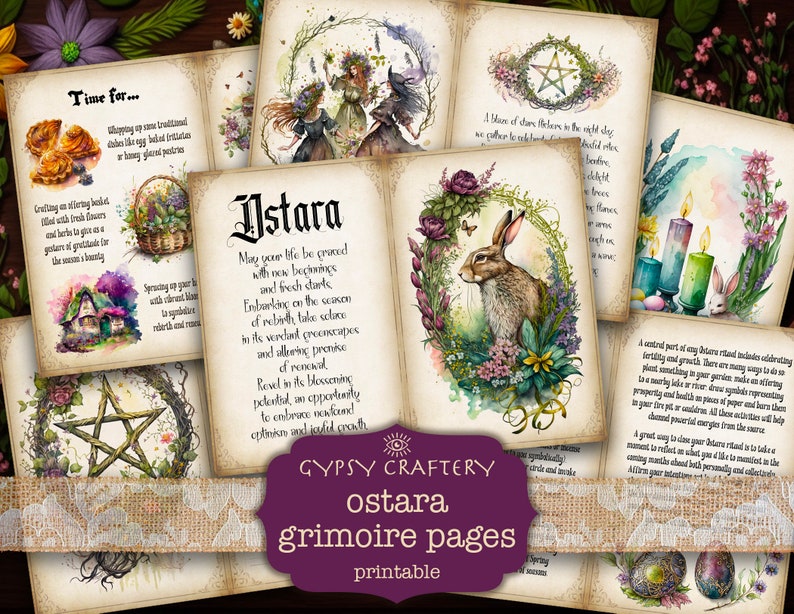 Ostara Grimoire Pages, Printable Book of Shadows (digital Download) - Etsy