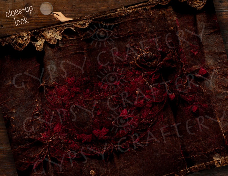 Goth Crimson Junk Journal Papers Printable Background Pages - Etsy