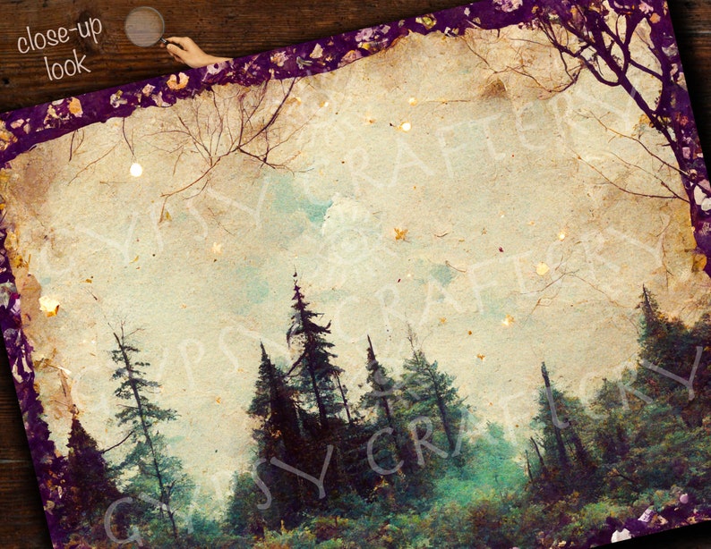 Mystic Woods Junk Journal Papers, Woodland Scrapbook (printable) - Etsy