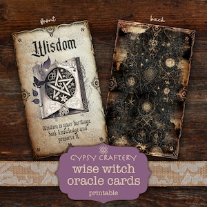 Wise Witch Oracle Cards, Printable Oracle Deck, Digital Download ...