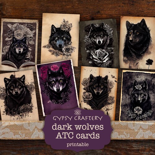 Wolves Junk Journal Papers Printable Journal Pages Digital - Etsy