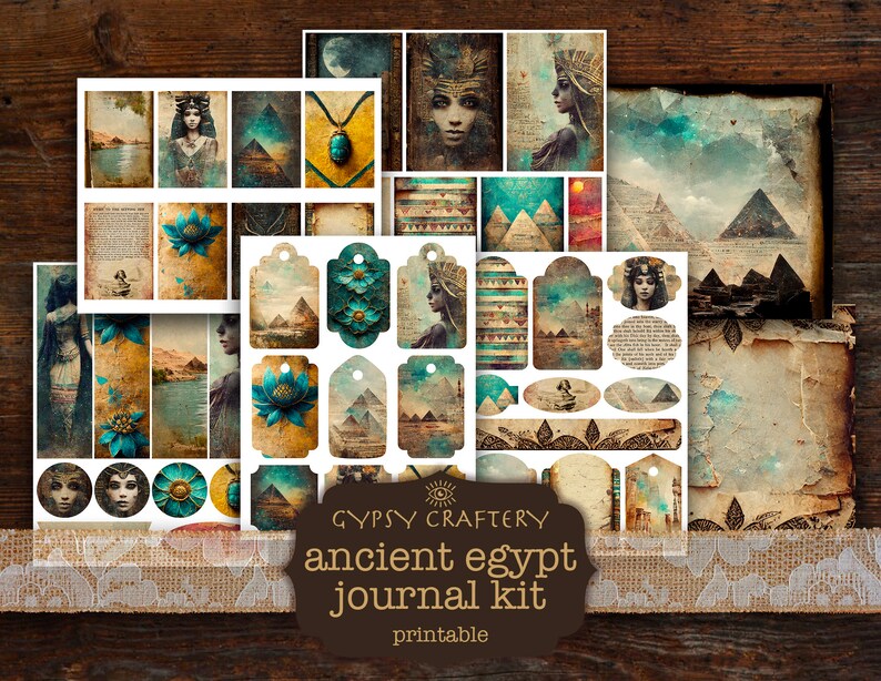 Ancient Egypt Junk Journal Kit, Printable Ephemera (digital Download ...