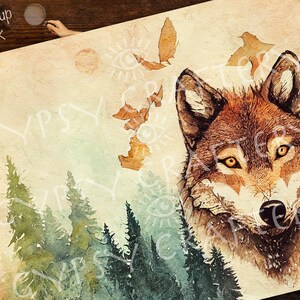 Wolves Junk Journal Papers, Printable Journal Pages, Digital Paper Pack ...